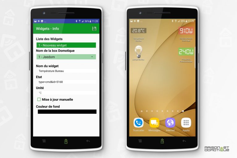 DomoWidget: pilotez Jeedom depuis le dashboard de votre smartphone ...
