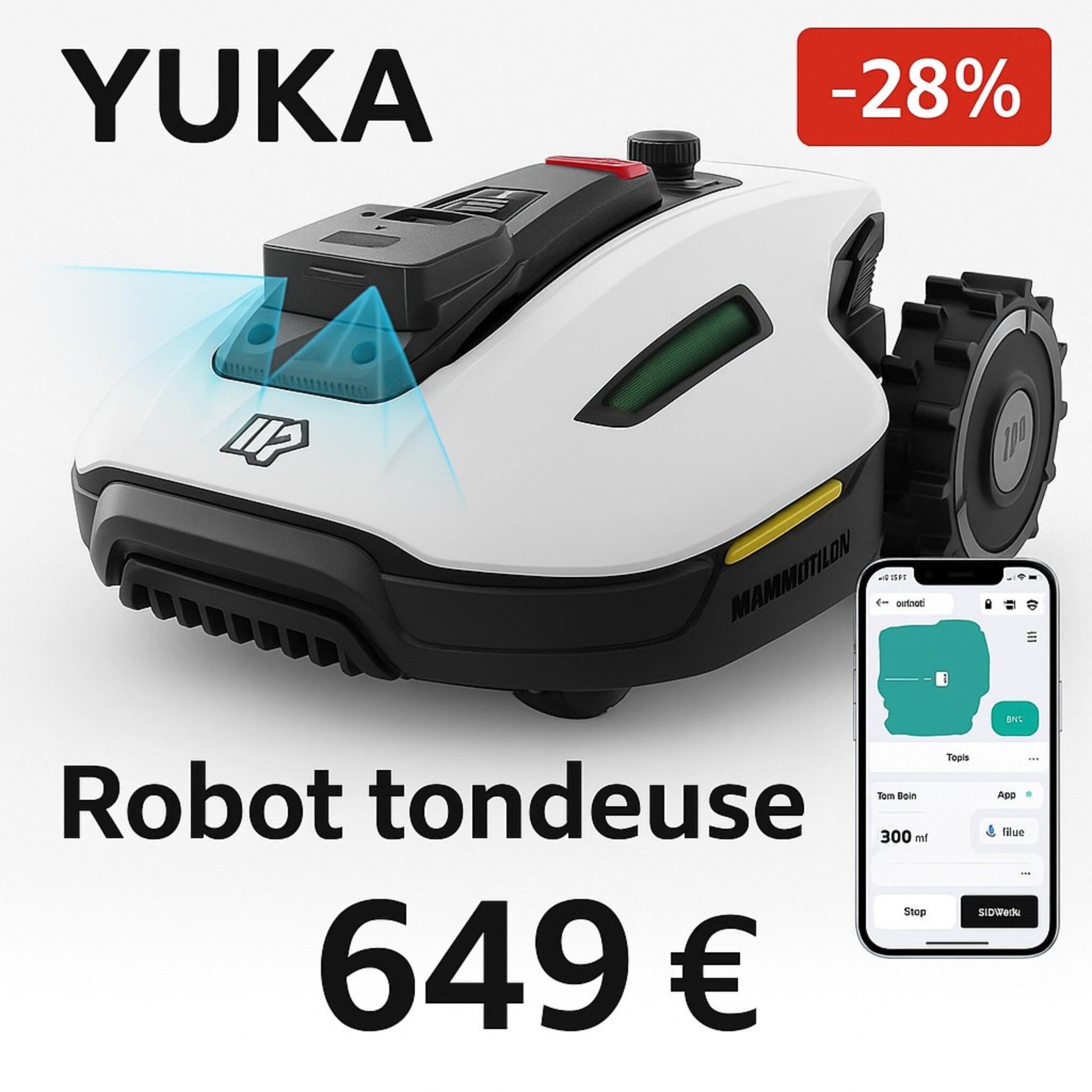 Offre exclusive : MAMMOTION YUKA Mini 500 – robot tondeuse – réduction ...